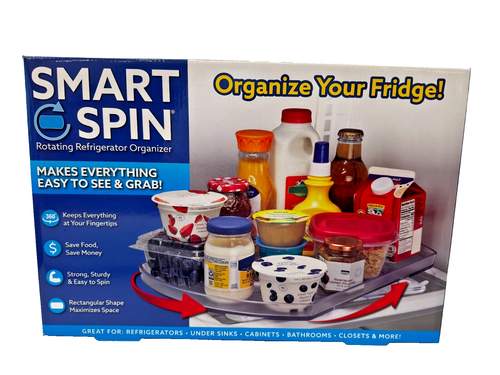Ontel Smart Spin Rotating Refrigerator Organizer. Ideal as a rotating ...