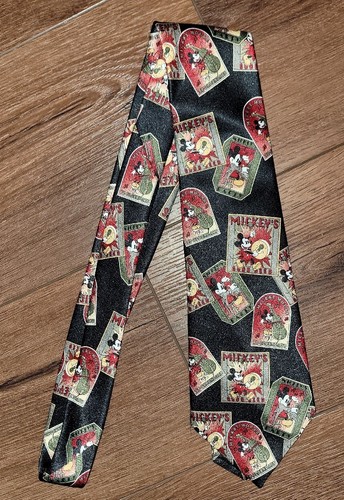 Mickey Mouse Playing Instruments Neck Tie Piano Cello EXCELLENT Vintage ...