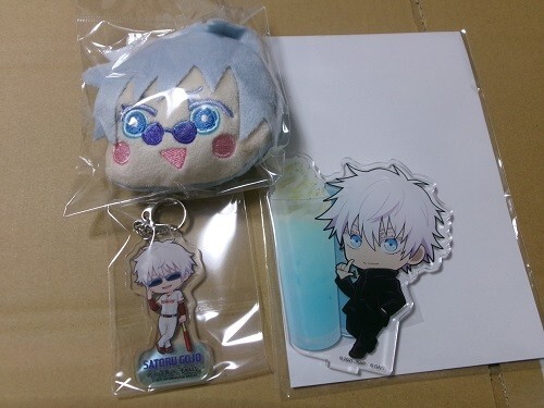 Jujutsu Kaisen Acrylic Stand fluffy Coin Purse & Gojo Rakuten Keychain ...