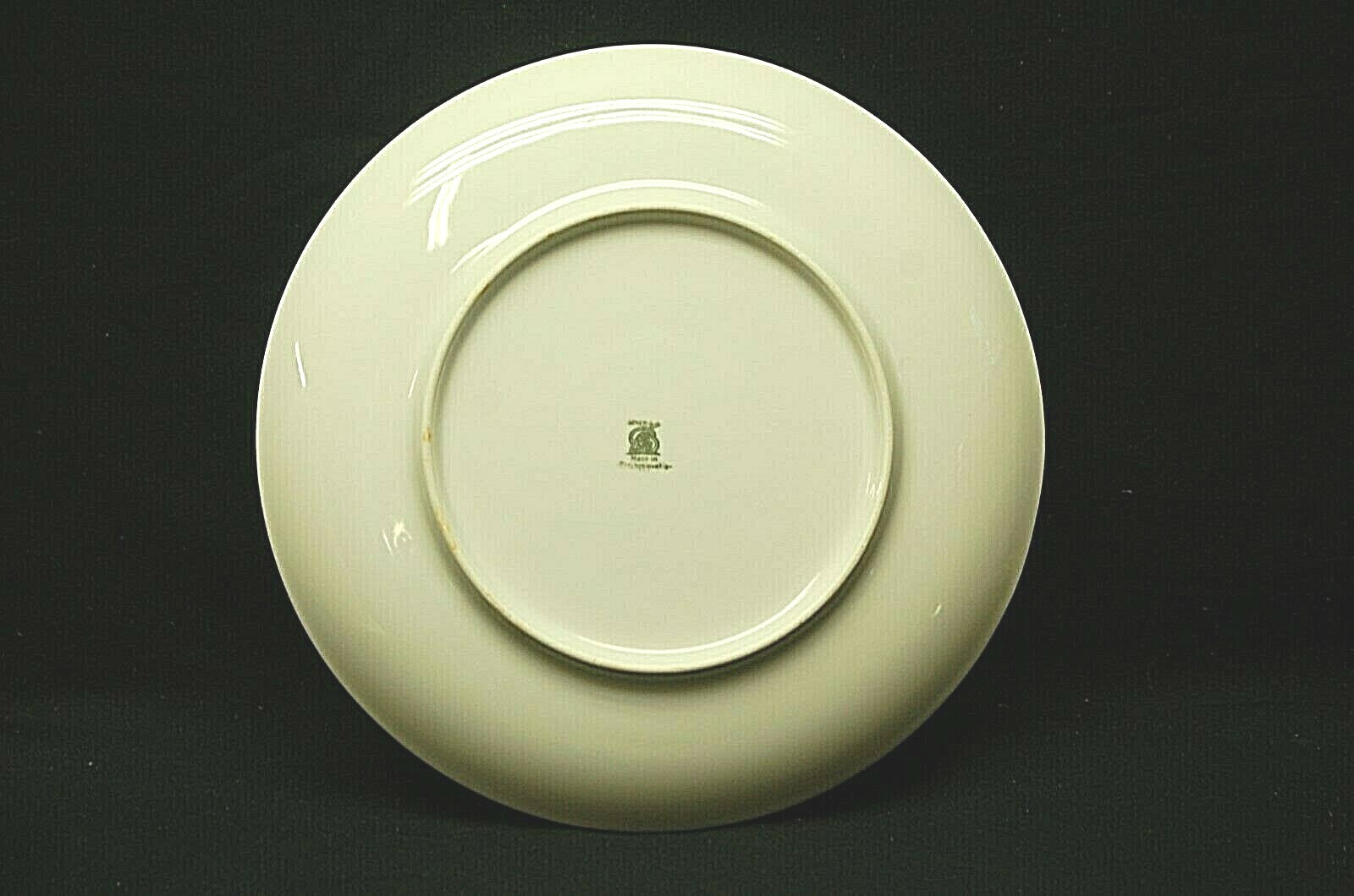 Bohemia China 10" Dinner Plate Czechoslovakia White w Gold Rim Vintage ...