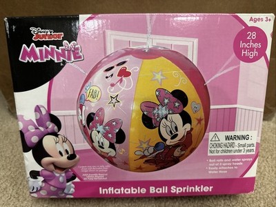Disney Minnie Mouse Inflatable Ball Sprinkler 28" High Attach to Water ...