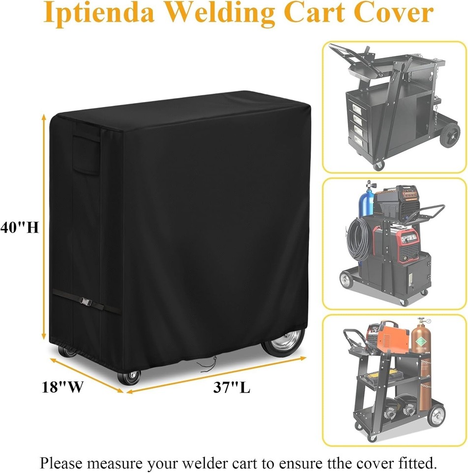 Welding Cart Cover, 37" Waterproof Welder Cart Cover For Rolling TIG ...