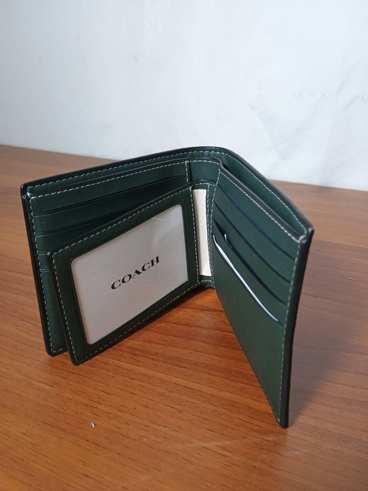 Louis Vuitton Monogram Eclipse & Coach Green Monogram Bifold Wallets ...