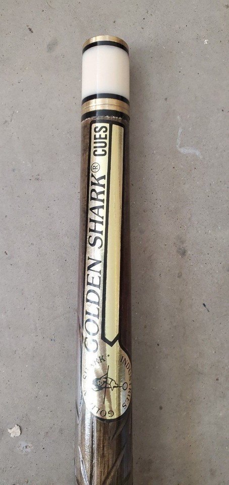 VINTAGE Golden Shark Custom Crafted Pool Cue , Carved Inlay wooden | eBay