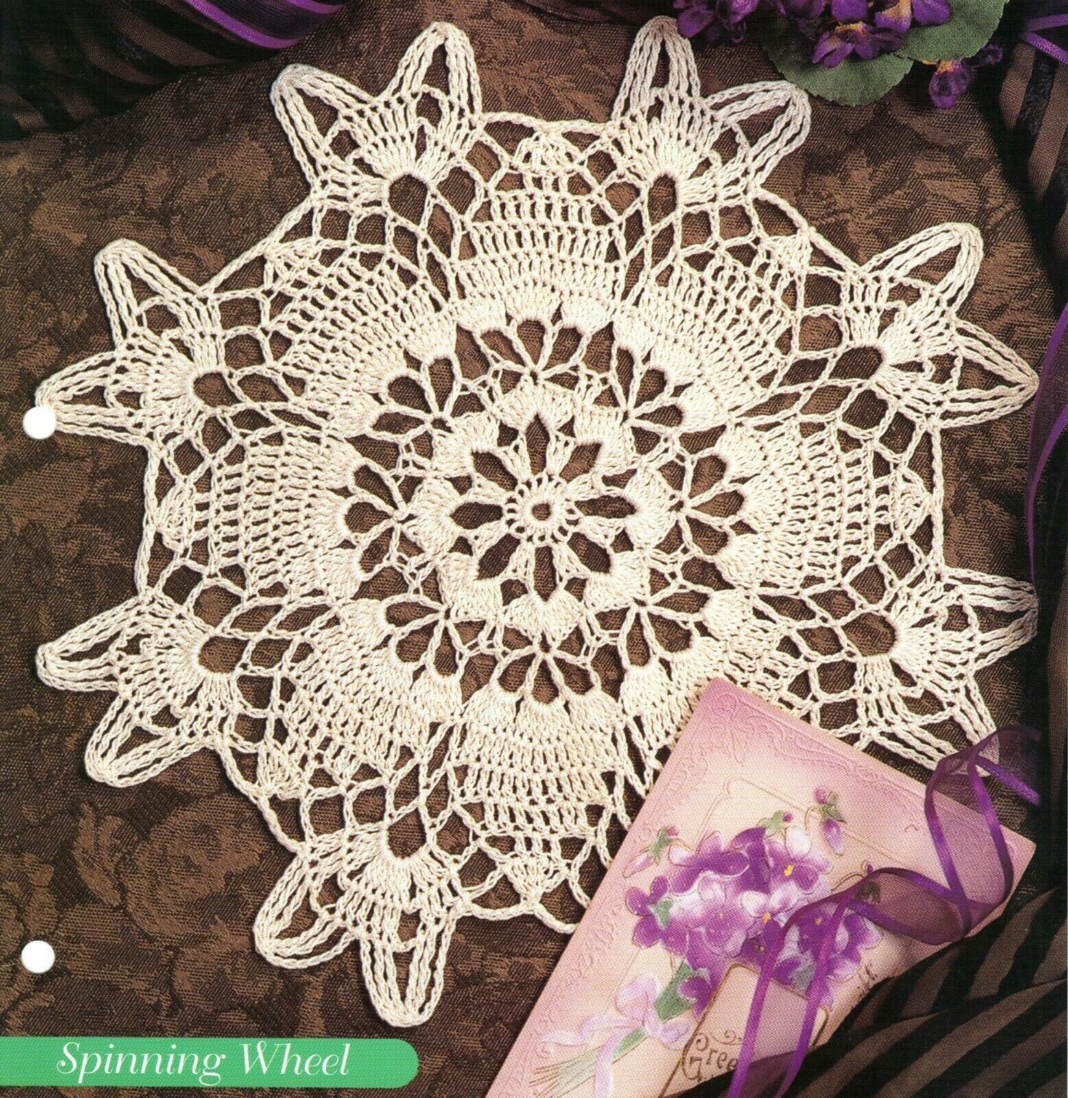 HOWB Spinning Wheel Doily/CROCHET PATTERN INSTRUCTIONS ONLY | eBay