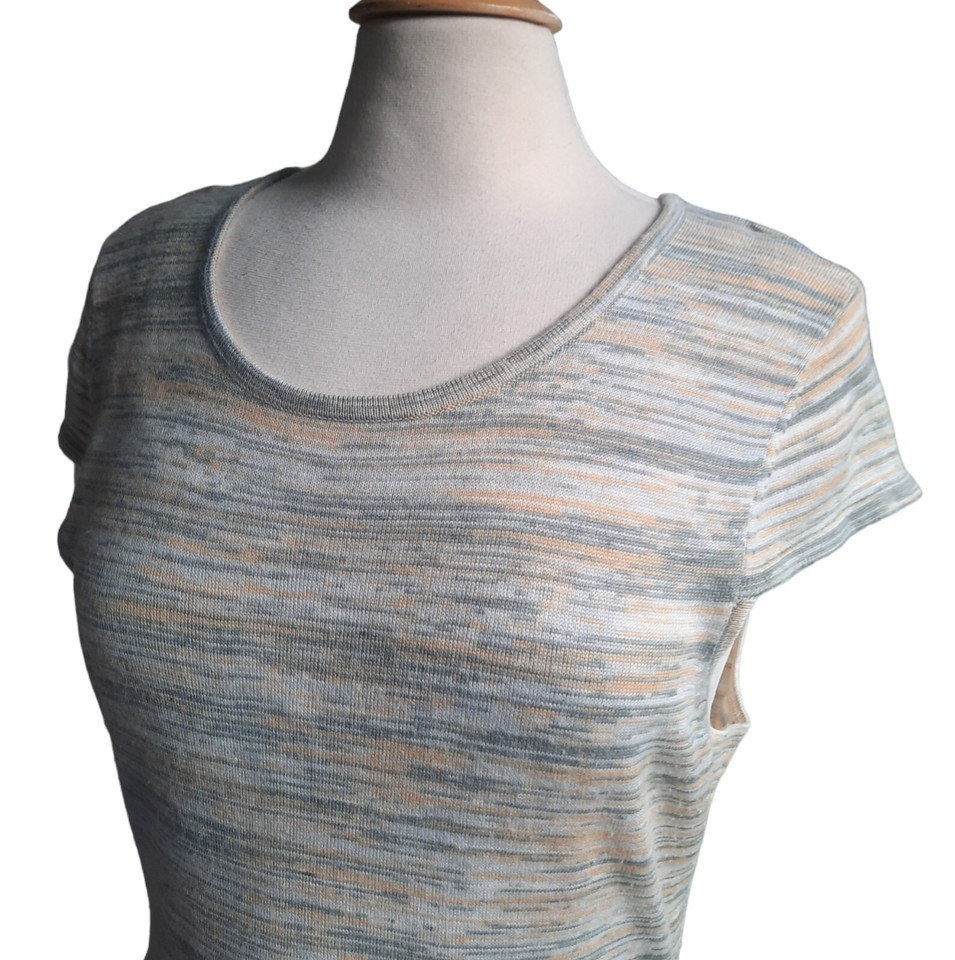 CYNTHIA ROWLEY Fit & Flared Cap Sleeve Space Dyed Knit Dress Sz XL ...