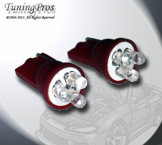 2pcs of T10 Wedge LED Parking Light 3 Red Light Bulbs One Pair 3652 194 ...