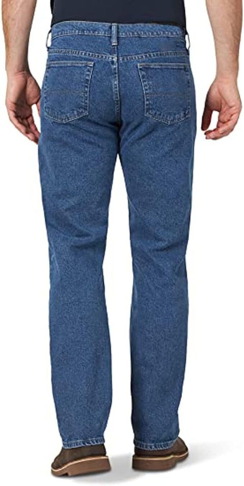 Mens Jeans Straight Leg Regular Fit Heavy Denim Trouser Pants All UK ...