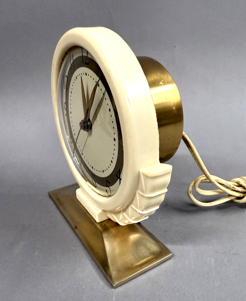 Vintage 1930's O B McCLINTOCK Model 15D700 Desk / Shelf Electric Clock ...