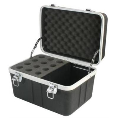 NEW 12 Microphone Carrying Case.Mic Instrument Storage Portable Flight ...