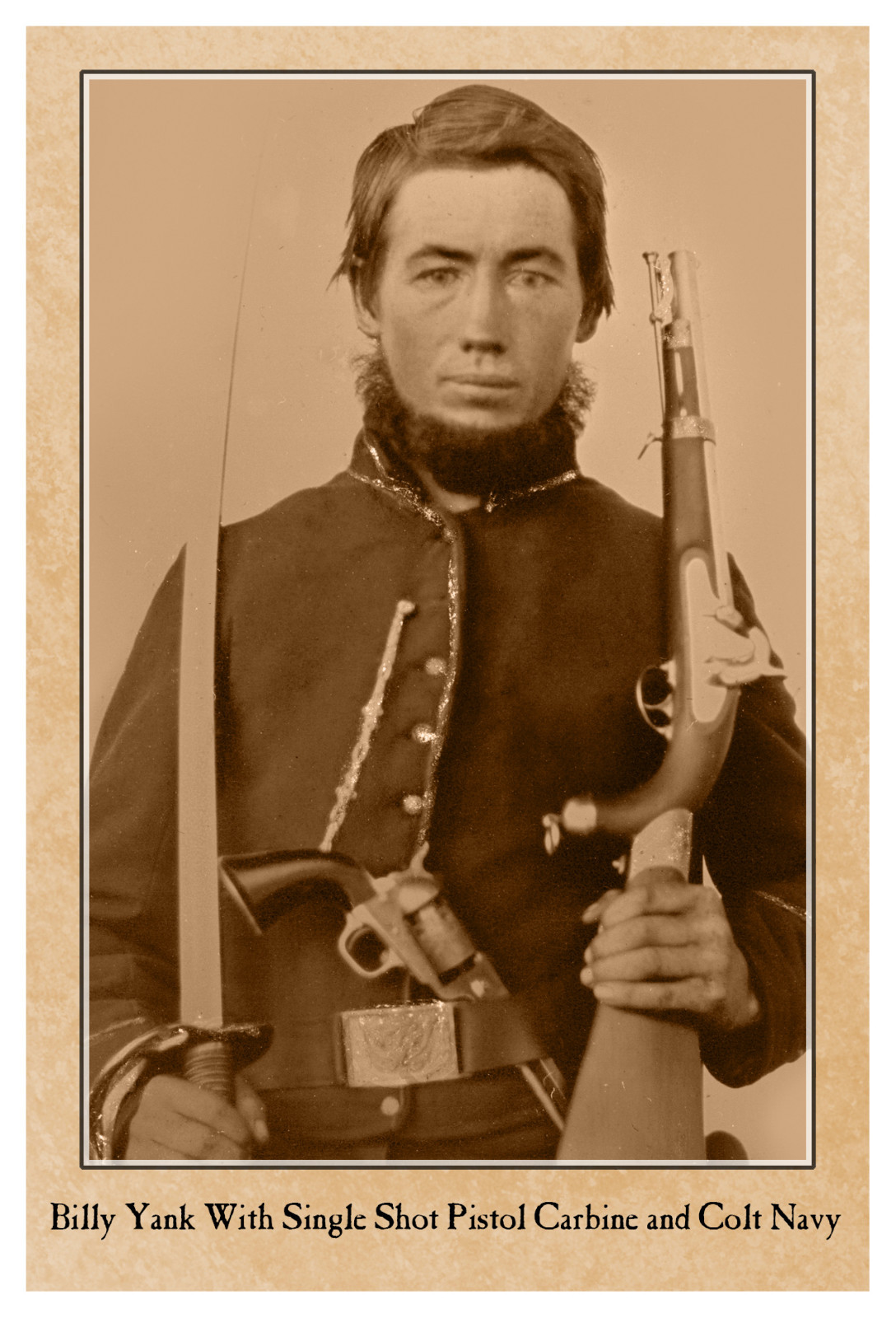Billy Yank Cavalryman With Sngl Shot Carbine & Colt Navy Civil War ...