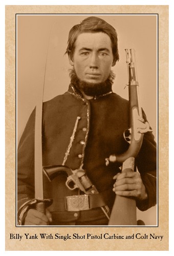 Billy Yank Cavalryman With Sngl Shot Carbine & Colt Navy Civil War ...