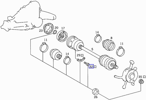 Mercedes Torx Screw Bolt M12 x 1.75 x 50 mm Grade 10.9 A0019906912 New ...