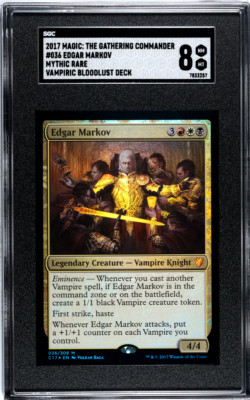 EDGAR MARKOV #36 2017 Magic the Gathering Commander Foil Mythic Rare ...