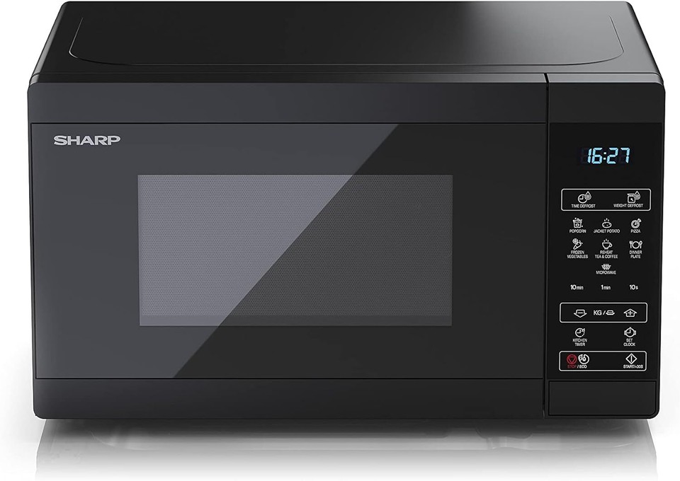 Sharp YC-MS02U-B Solo Digital Microwave Oven 11 Power Levels 20L 800W ...