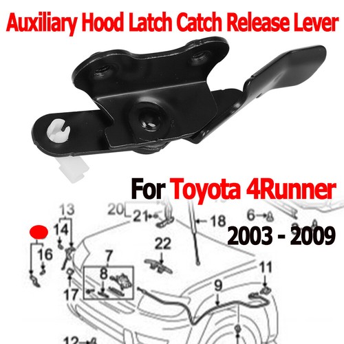 Auxiliary Hood Latch Catch Release Lever For Toyota 4Runner 2003-2009 ...
