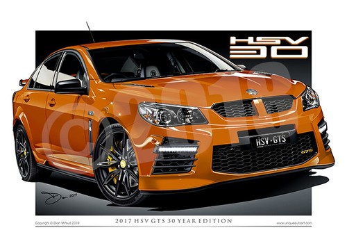 2017 HSV GTS - VF GTS Digital Car Drawings ( 8 Colours ) | eBay Australia