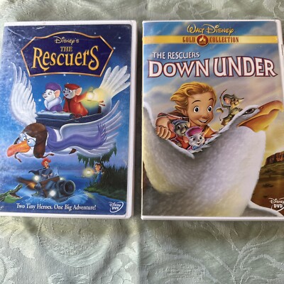 Walt Disney The Rescuers 1 & 2 Rescuers Down Under DVD 2 DVDs Movies | eBay