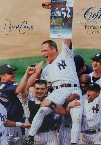 David Cone AUTOGRAPHED Perfection Poster 16X20 New York Yankees JSA ...