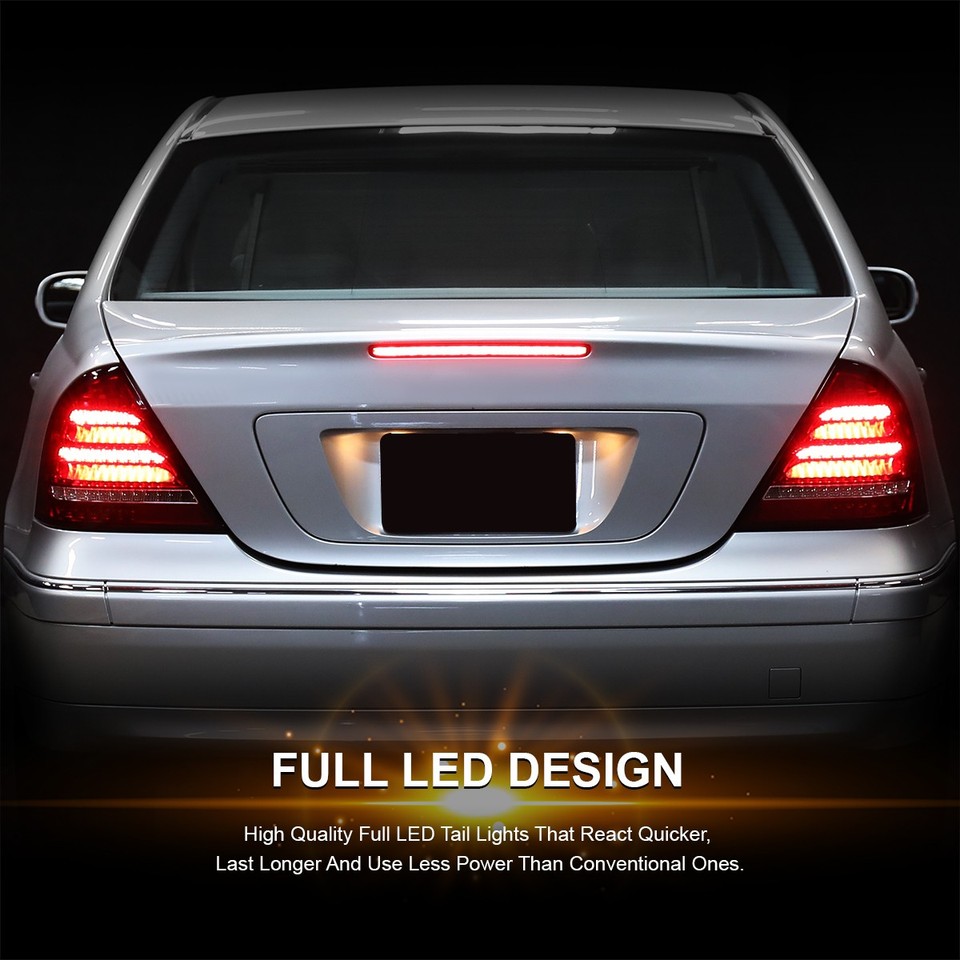 Fits 2001-2004 Mercedes Benz W203 C230 C240 Sequential Signal LED Tail ...