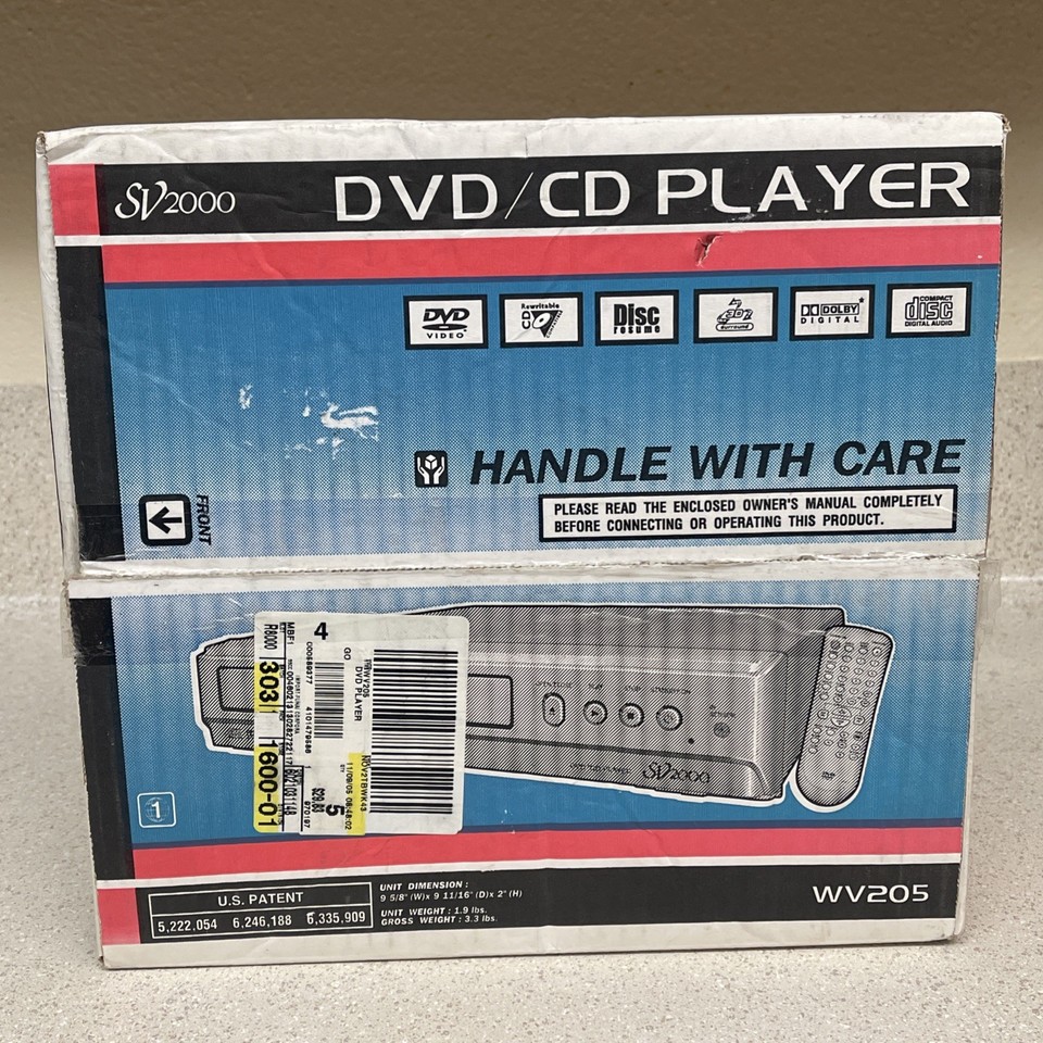 Funai SV2000 DVD/CD Player Model: WV205 New Open Box | eBay