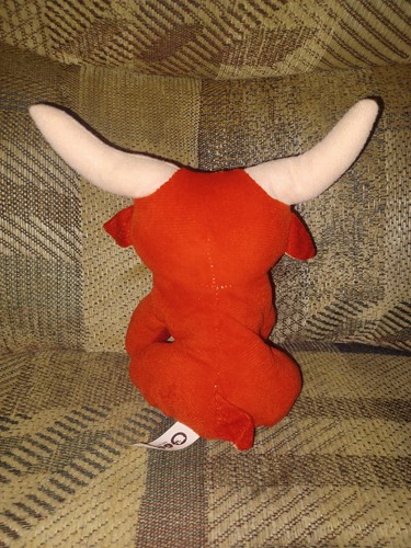 Goffa Bull Plush Male Cow 7" Red Stuffed Animal Toy Horns Ages 3+ Made ...