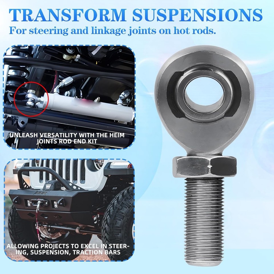 5/8'' Heim Joints Rod End Suspension Kit, 750'' Chromoly Left &Right ...