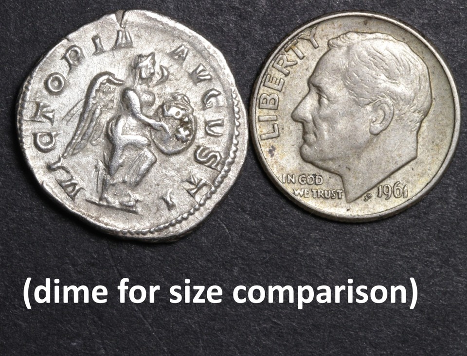 Victory Denarius Ancient Roman Empire Silver Coin 228AD Severus ...