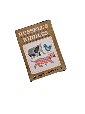 Vintage Mid-Century Russell's Riddles Card Deck Ages 6+ Over 200 ...
