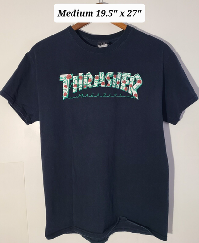 Thrasher Magazine Roses/Thorns Black Medium T-Shirt Skateboarding | eBay