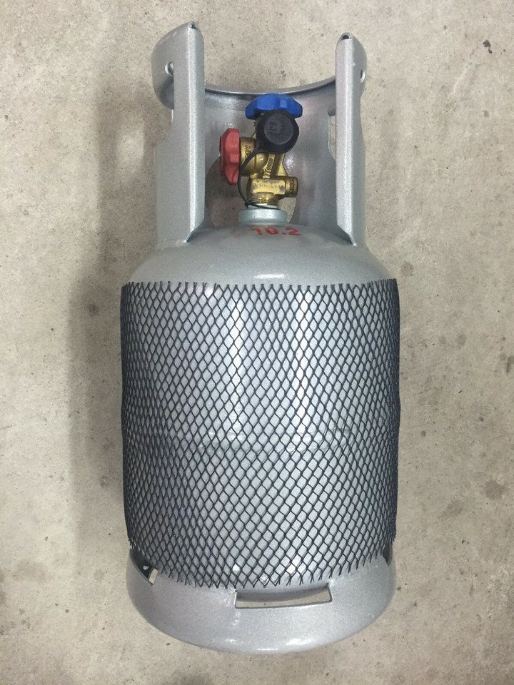 SEI LARGE EMPTY REFRIGERANT CYLINDER GAS BOTTLE 10KG R410a R404a R407 ...