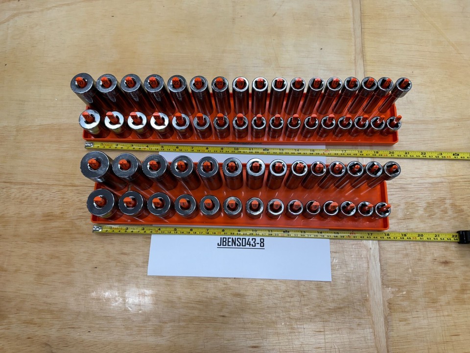 Snap-on Tools ORANGE 62pc 1/2" Drive 6pt Chrome Shallow / Deep Master ...