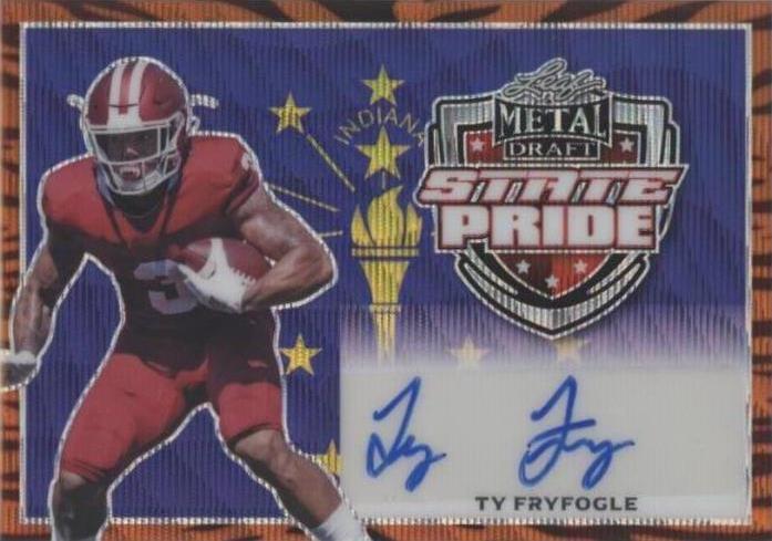 2022 Leaf Metal Draft - State Pride Autographs Ty Fryfogle #SP-TF2 ...
