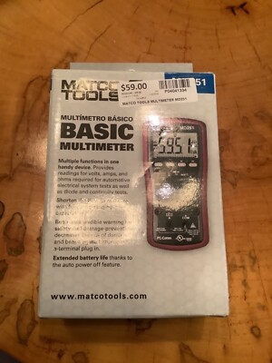 MATCO TOOLS MD251 DIGITAL MULTIMETER W/ LEADS (EB34) | eBay