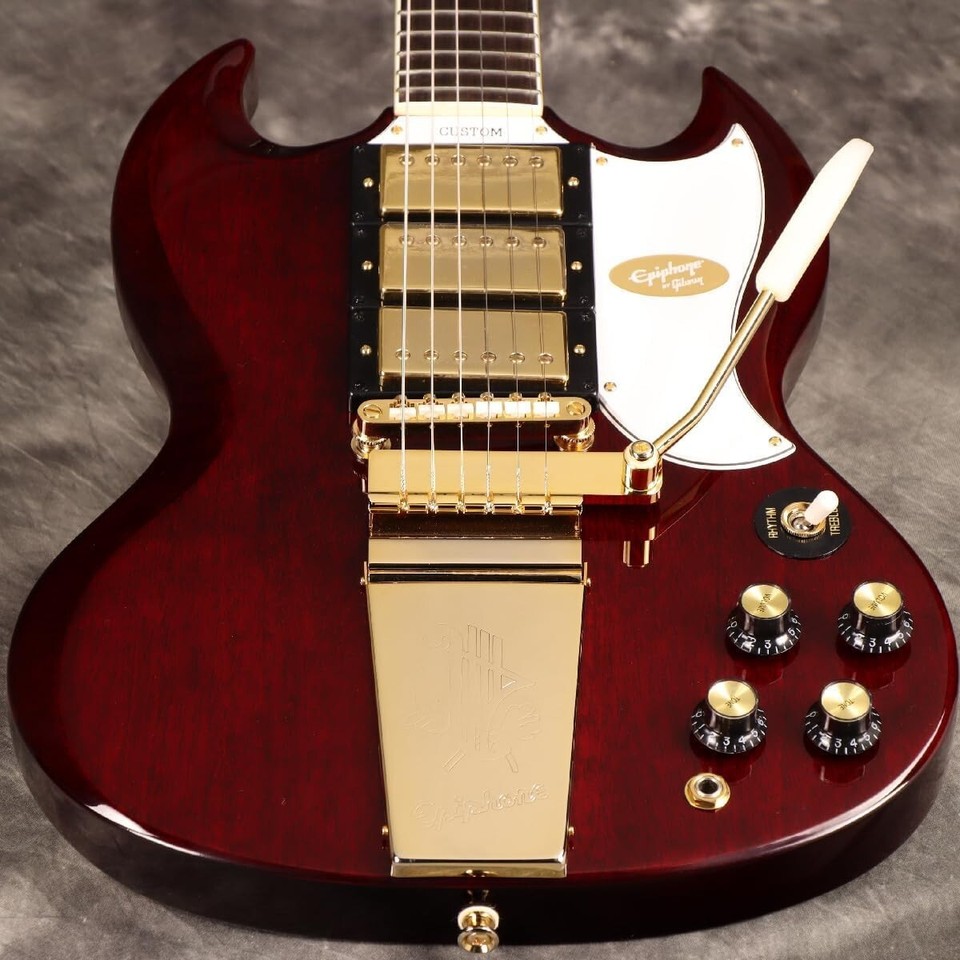 Epiphone/Joe Bonamassa 1963 SG Custom with Custom Inlay Dark Wine Red ...