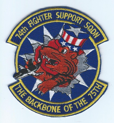 74th FIGHTER SUPPORT SQUADRON "THE BACKBONE OF THE 75th" patch | eBay