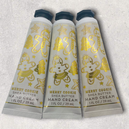 3-Pack Bath & Body Works MERRY COOKIE Mini Hand Cream Lotion 1 oz Tubes ...