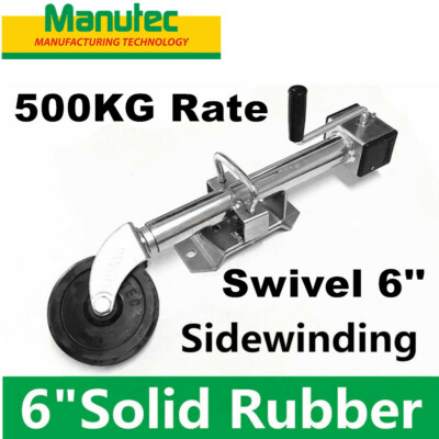Manutec Trailer 6" * 2" Jockey Wheel Side Winding Swivel Bracket Clamp ...