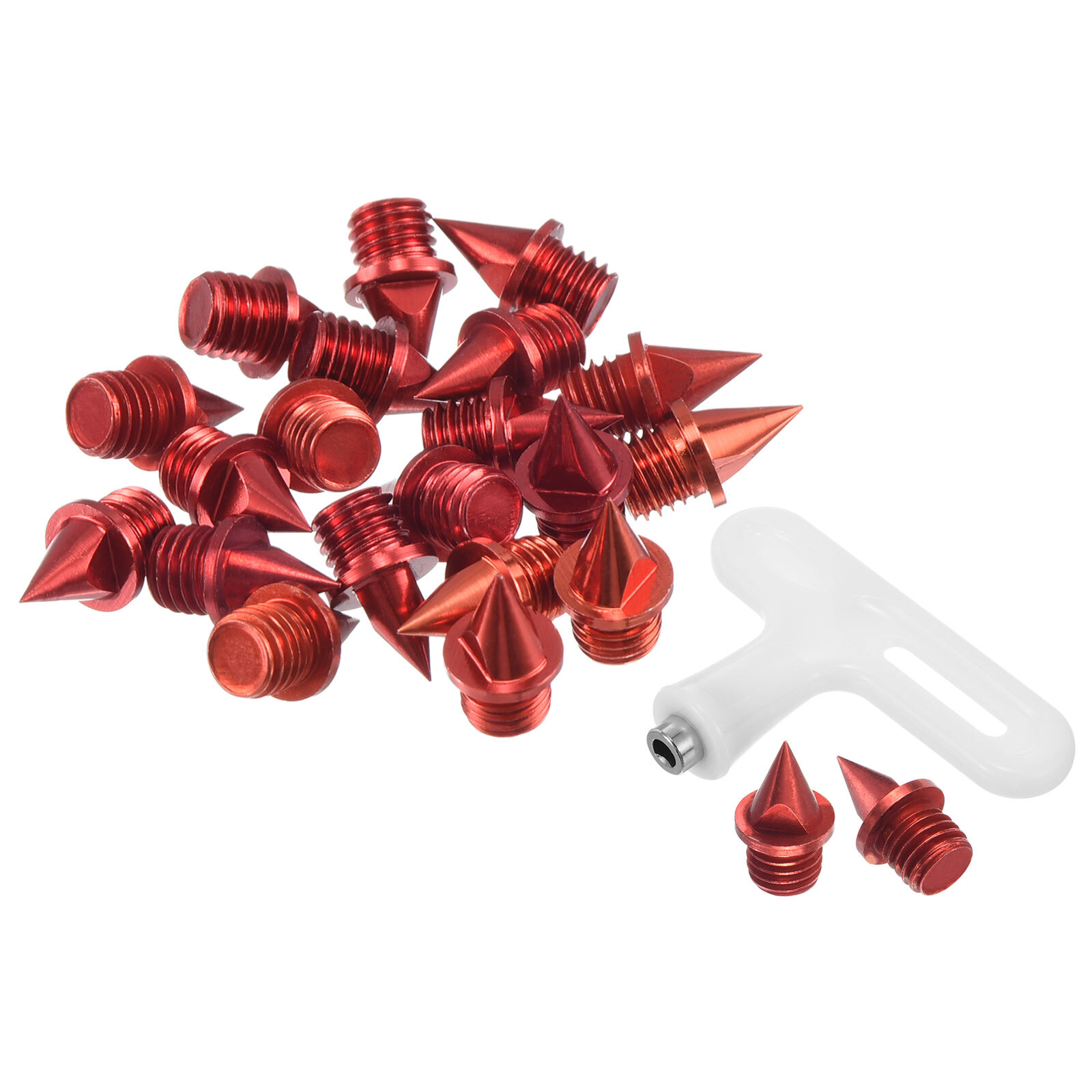 20Pcs 1/4" Carbon Steel Track Spikes Replacement Spikes w Wrench Red | eBay