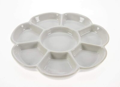 Frisk Ceramic Porcelain Daisy Shaped Mixing Paint Palette for ...