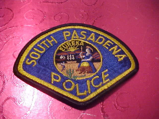 SOUTH PASADENA CALIFORNIA POLICE PATCH SHOULDER SIZE UNUSED NOT A BADGE ...