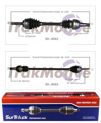 For Chevy Aveo Pontiac Wave FWD Pair Front CV Axle Shaft Assies ...