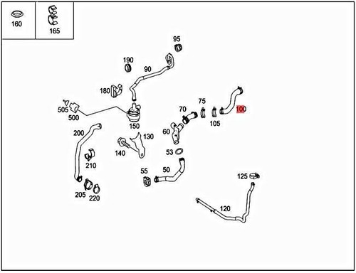 Genuine MERCEDES W164 X164 GL-CLASS X164 M-CLASS W164 Hose 1645060735 ...