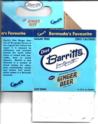 BARRITTS BERMUDA STONE DIET GINGER BEER 4PK CARRIER | eBay
