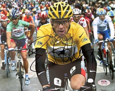 LANCE ARMSTRONG PSA/DNA SIGNED AUTOGRAPH 8X10 PHOTO TOUR DE FRANCE ...
