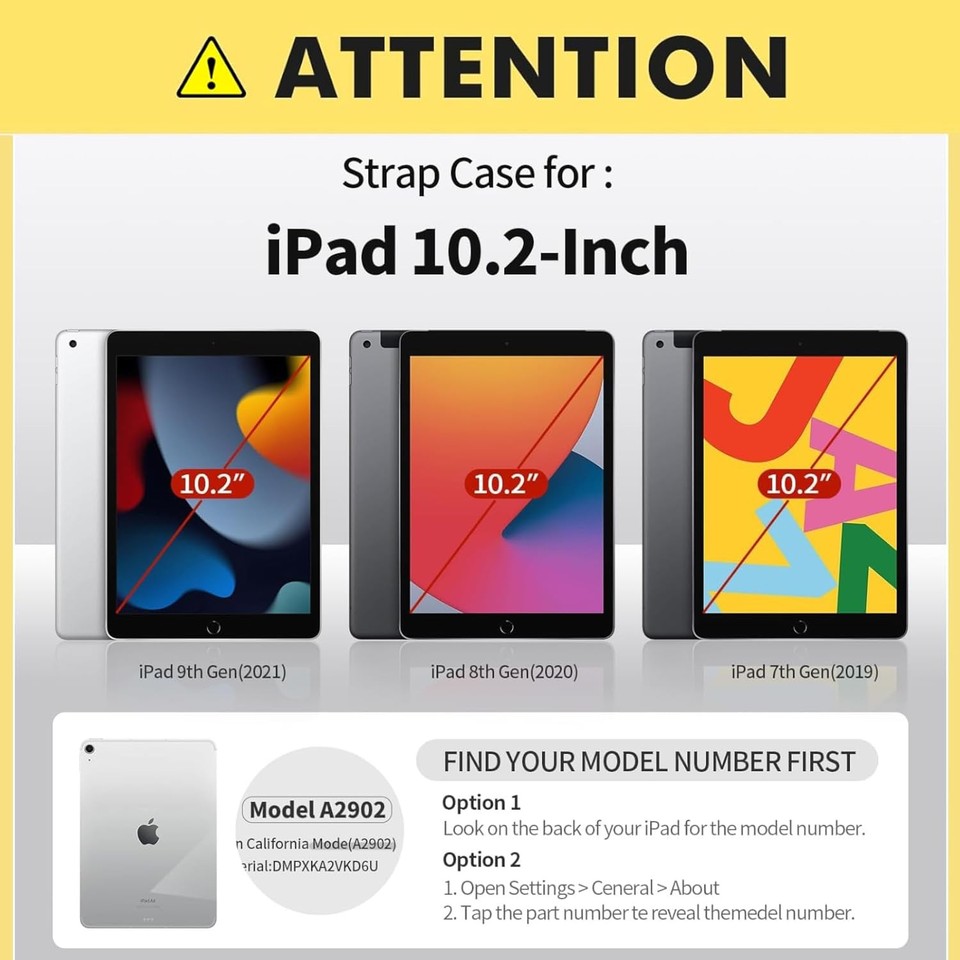 iPad 9th Generation Case 10.2 Inch 2021, 8th Generation 2020, 7th ...
