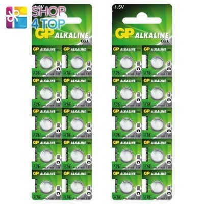 20 GP Alkaline Cell LR44 A76 Batteries G13 1.5V Pile Bouton Exp 2026 ...