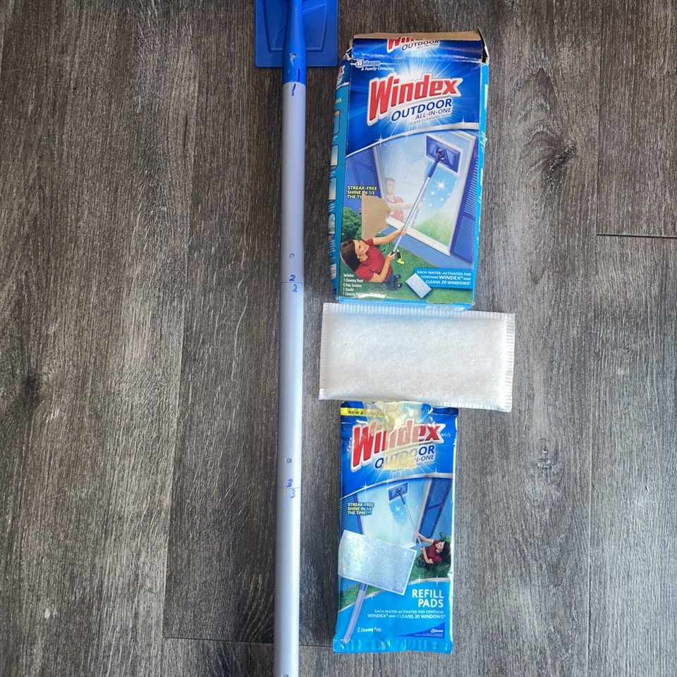 Windex Outdoor All In One Glass & Window Cleaning Tool Starter Kit 4 ...