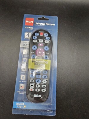 RCA RCR414BHE 4 Device Universal Remote NIP Streaming Player Compatible ...