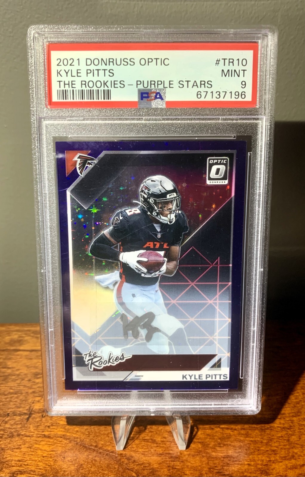 2021 DONRUSS OPTIC KYLE PITTS THE ROOKIES AUTOGRAPH PURPLE STARS PRIZM ...